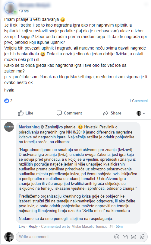 Pravila Facebook nagradne igre i natječaji | Markething
